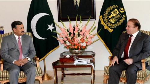 DG ISI Lt-Gen Rizwan Akhtar briefs PM Nawaz on US visit DG ISI Lt-Gen Rizwan Akhtar briefs PM Nawaz on US visit
