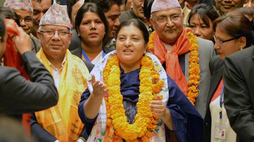 Nepal's parliament elects first female president