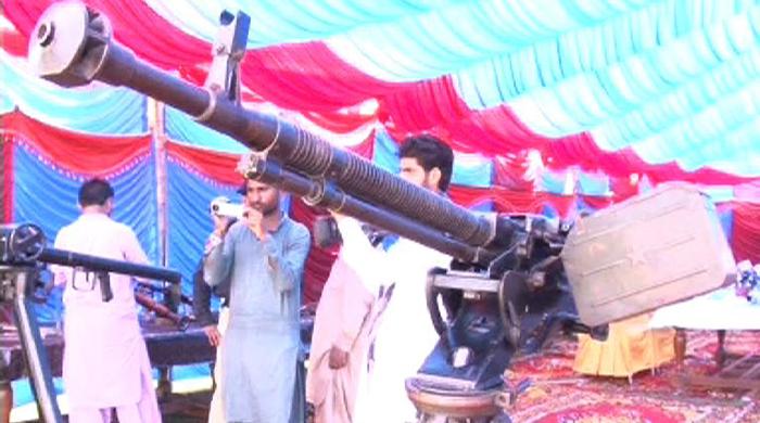 Anti-aircraft guns, rocket launchers among weapons seized in Ghotki