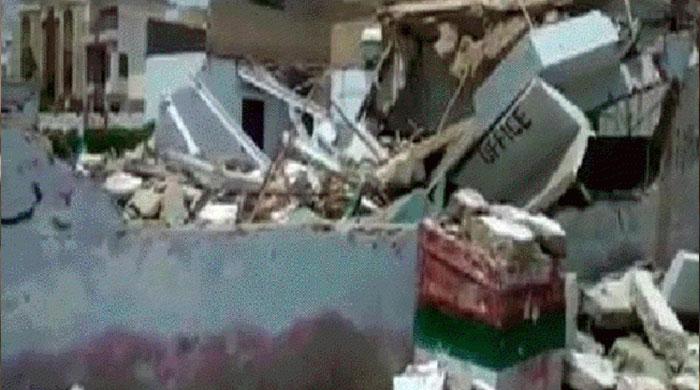 After Karachi, two MQM offices pulled down in Hyderabad