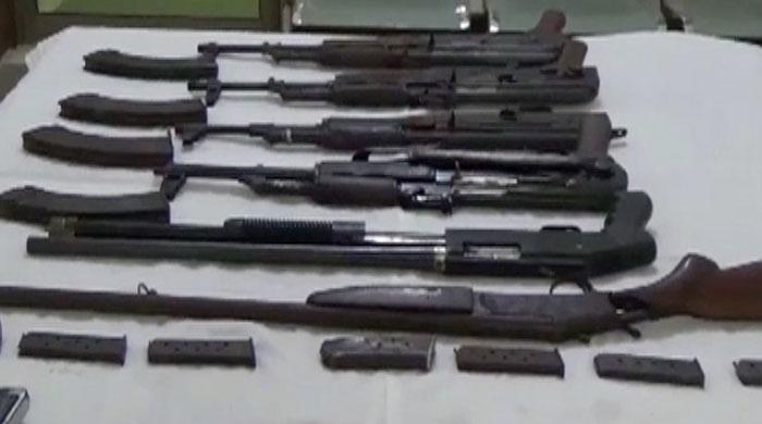 Rangers recover weapons buried underground in Karachi