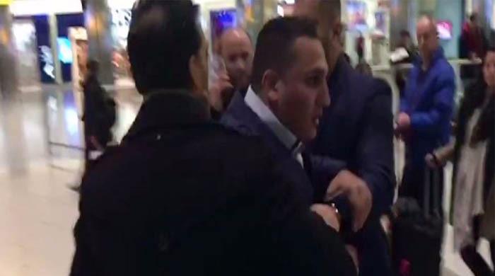 Scuffle between two groups of PML-N at Heathrow Airport