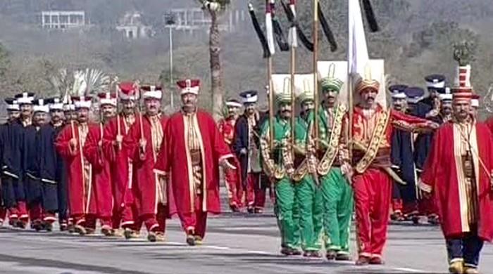 Turkish military band participates in Pakistan Day parade