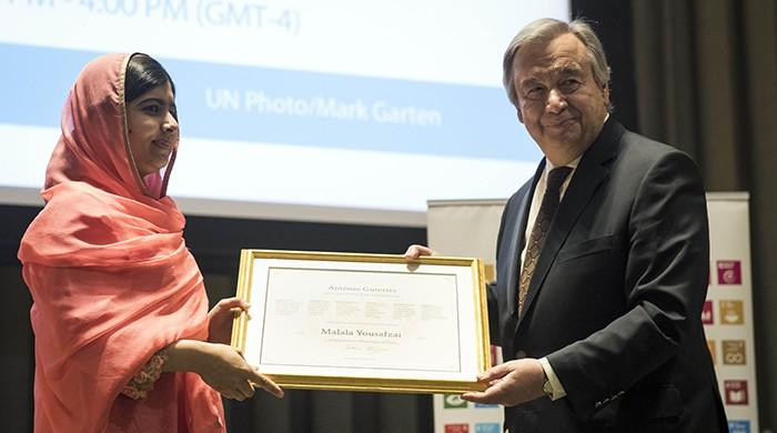 Malala receives highest UN honour to promote girls education