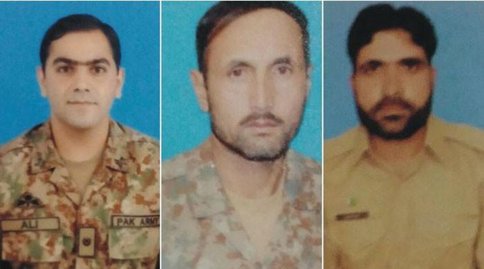Major among four army officials martyred in KP
