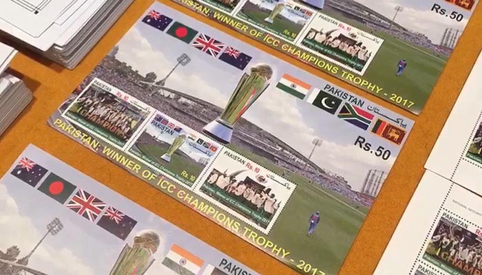 Pakistan Post issues stamps to commemorate ICC Champions Trophy win