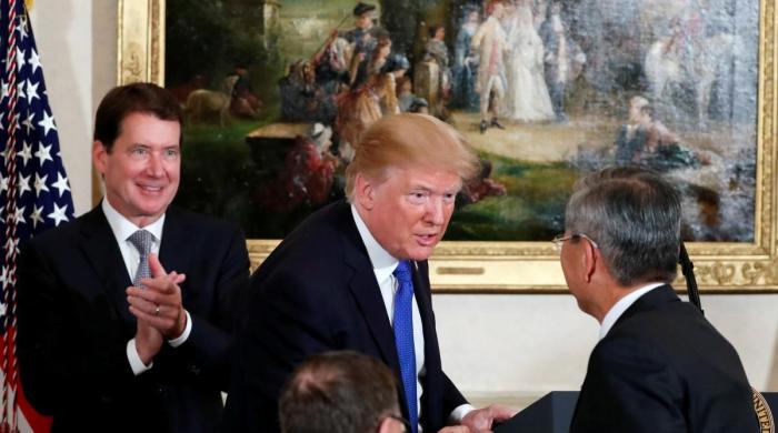 Trump says to push Japan for more 'reciprocal' trade, in a friendly way