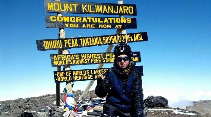 Pakistani Female Cyclist Samar Khan Summits Africas Highest Peak