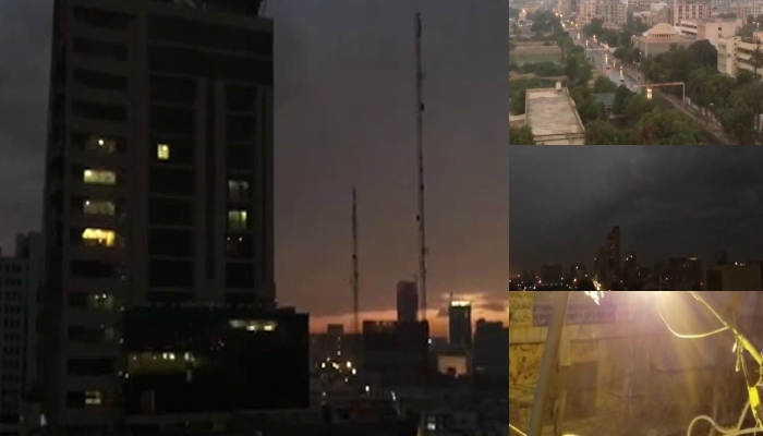 Light drizzle brings scenic sunrise in Karachi