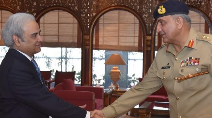 Caretaker PM Justice (r) Mulk meets Army Chief Gen Bajwa Caretaker PM Justice (r) Mulk meets Army Chief Gen Bajwa