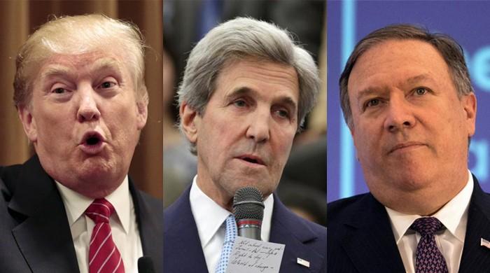 Trump lashes ex-secretary of state Kerry for Iran meetings