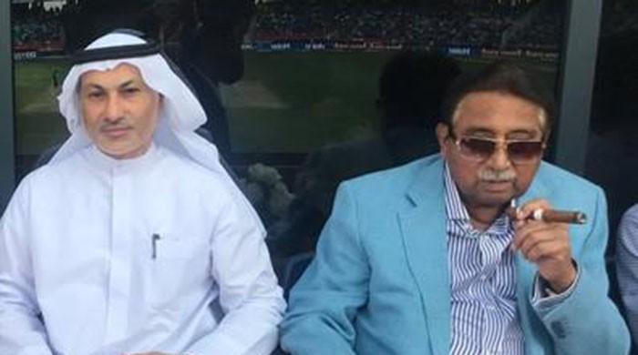 Musharraf’s picture goes viral while watching Pakistan-India match in Dubai