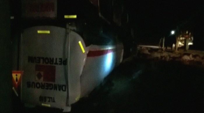 Oil tanker flips over on G.T. Road near Mian Channu as driver falls ...