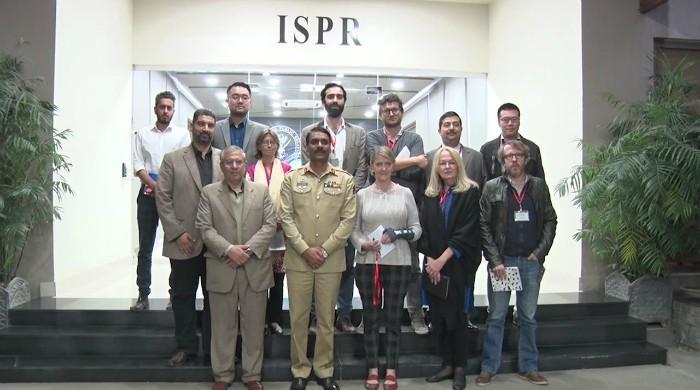 DG ISPR meets foreign journalists, urges to highlight improving peace