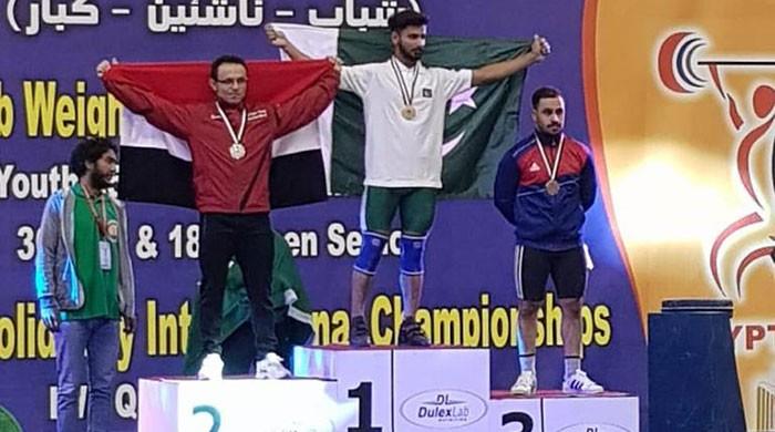 Pakistan’s Talha Talib wins gold at weightlifting championship in Egypt