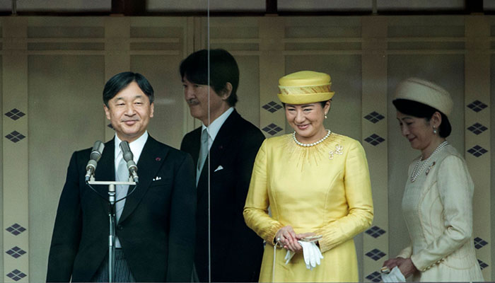 Japan's new emperor urges world peace in first public speech