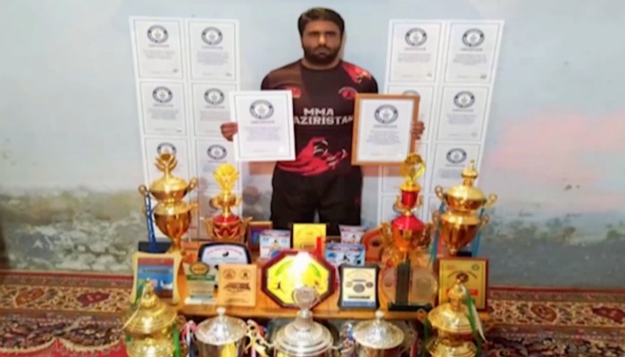 Record-holder Irfan Mehsud, an IDP, trains youngsters in martial arts ...