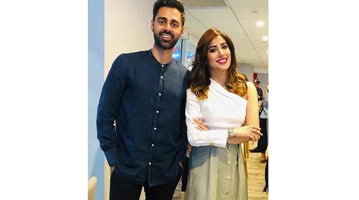 Mehwish Hayat runs into Hasan Minhaj at US Open final