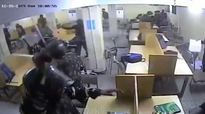 New footage of Indian police beating students in Delhi varsity emerges