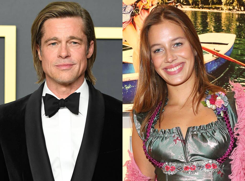 Brad Pitt Snapped Boarding Private Jet With German Model Nicole Poturalski