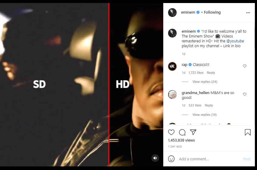 Eminem welcomes his fans to new 'show'