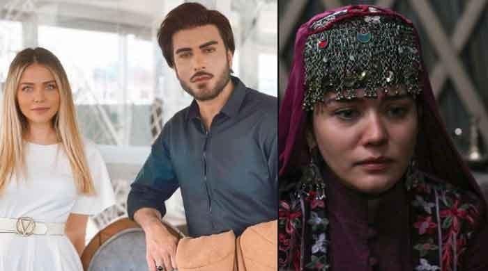 Imran Abbas engages in casual talk with Turkish actress who played ...