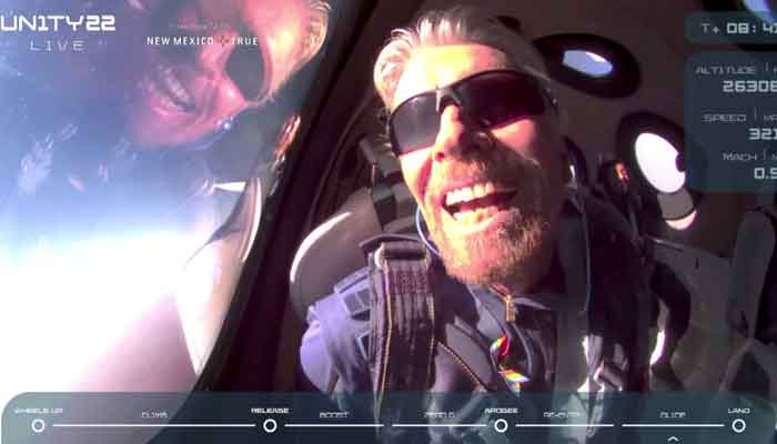 Richard Branson soars to space aboard Virgin Galactic rocket plane Richard Branson soars to space aboard Virgin Galactic rocket plane