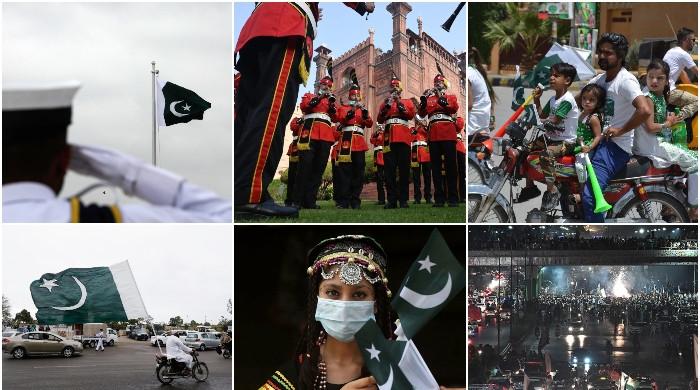 In pictures: Fireworks, flags and festivity as Pakistan marks 75th ...