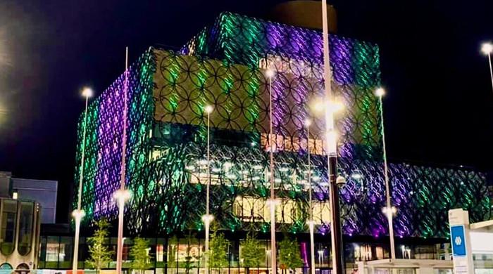 Birmingham Library lights up in green and white to mark Pakistan's ...
