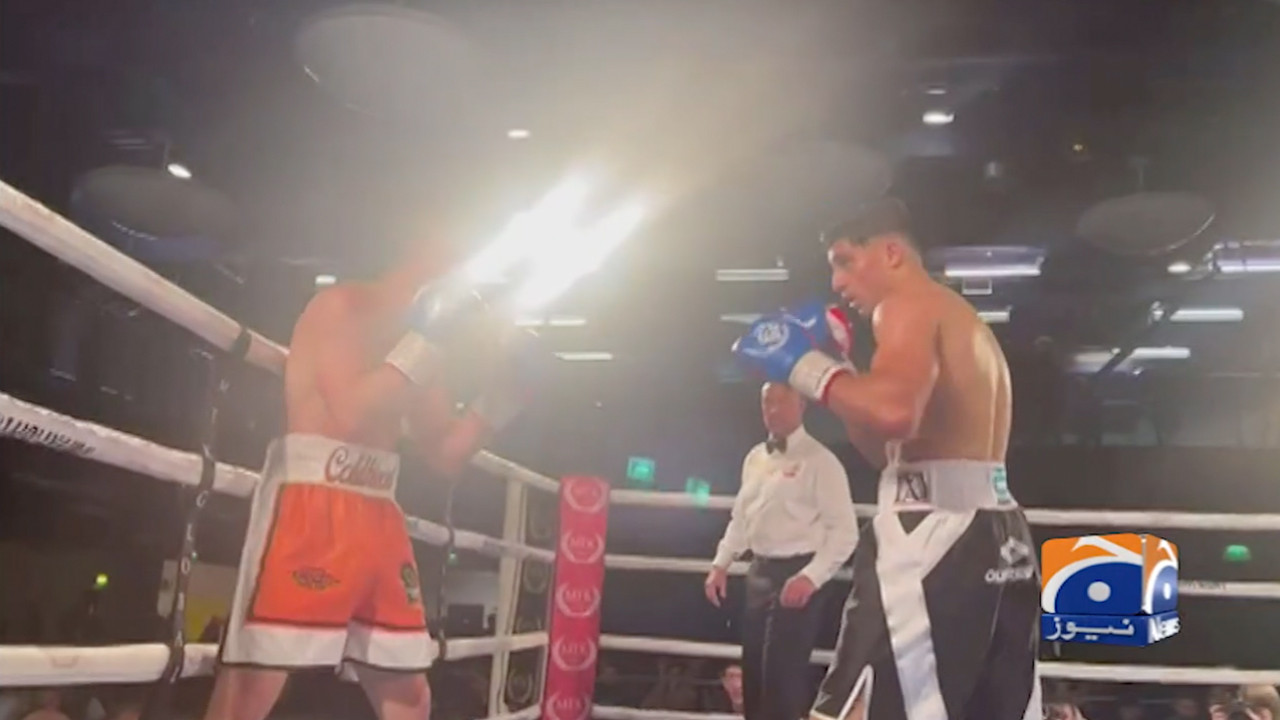 British Pakistani boxer Muhammad Ali easily won the seventh fight of ...