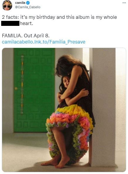 Camila Cabello drops the release date for the official ‘Familia’ album Camila Cabello drops the release date for the official ‘Familia’ album
