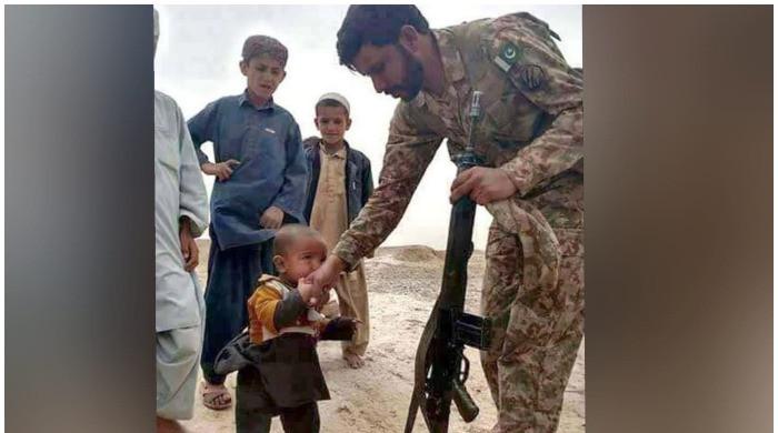 Baloch kid expresses love for Pakistan Army