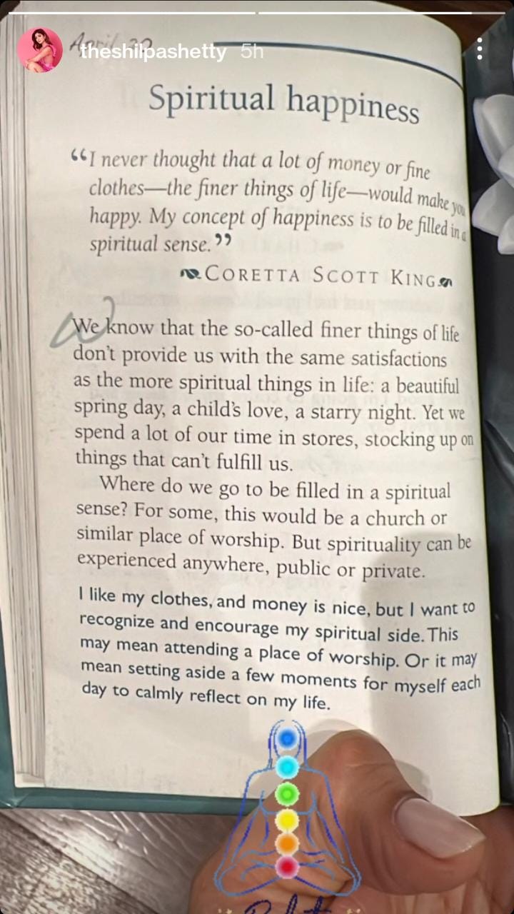 Shilpa Shetty shares a thought-provoking post: See