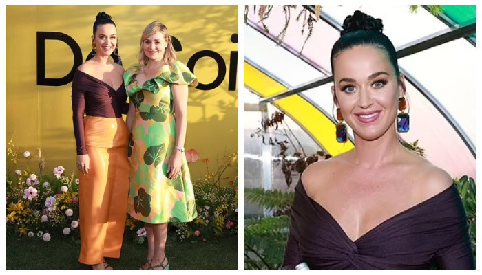 Photos: Katy Perry drops jaws in orange maxi skirt and purple bodysuit