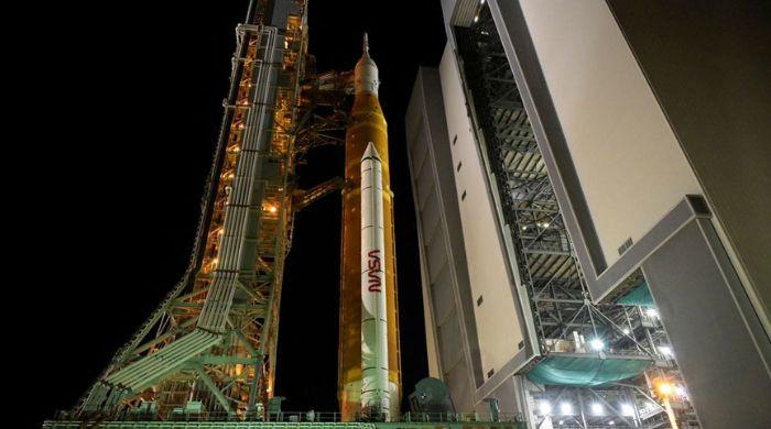 NASA's giant US moon rocket emerges for debut launch