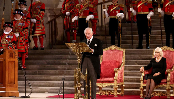 King Charles III makes first address to UK parliament