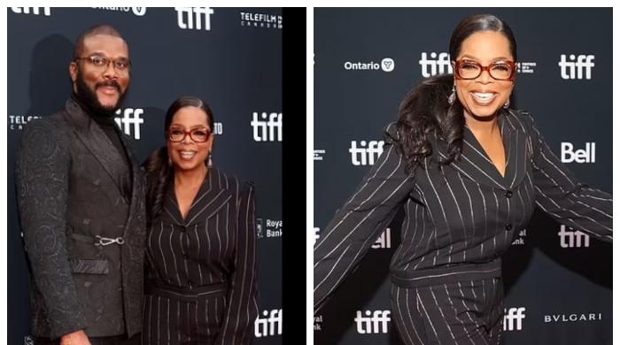 Oprah Winfrey makes stylish appearance at the red carpet with Tyler Perry