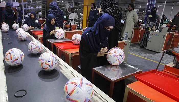 'Made-in-Sialkot' ball puts Pakistan in the World Cup