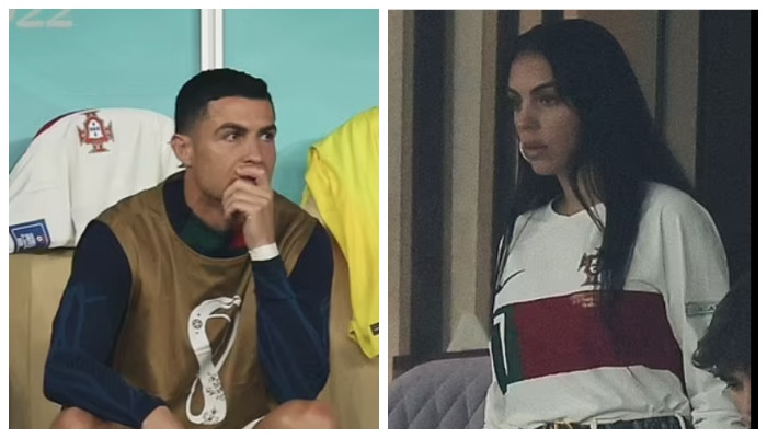 Georgina Rodriguez supports beau Cristiano Ronaldo wearing Portugal's team