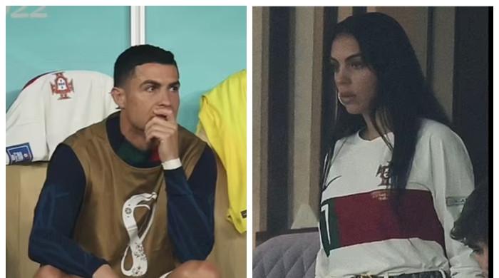 Georgina Rodriguez supports beau Cristiano Ronaldo wearing Portugal's team
