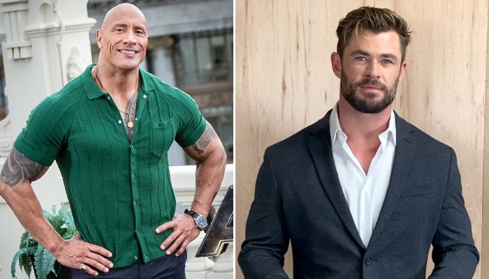 Dwayne Johnson praises ‘brother’ Chris Hemsworth as he clocks 200 ...