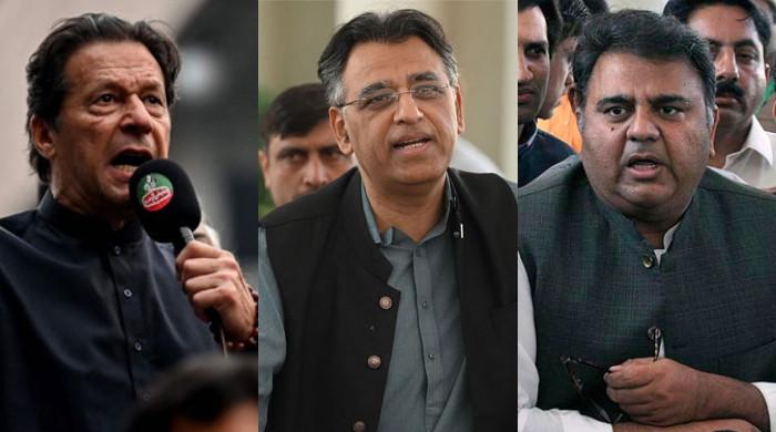 ECP issues arrest warrants for Imran Khan, Asad Umar, Fawad Chaudhry