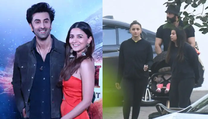 Ranbir Kapoor, Alia Bhatt spotted for the first time with daughter 'Raha'