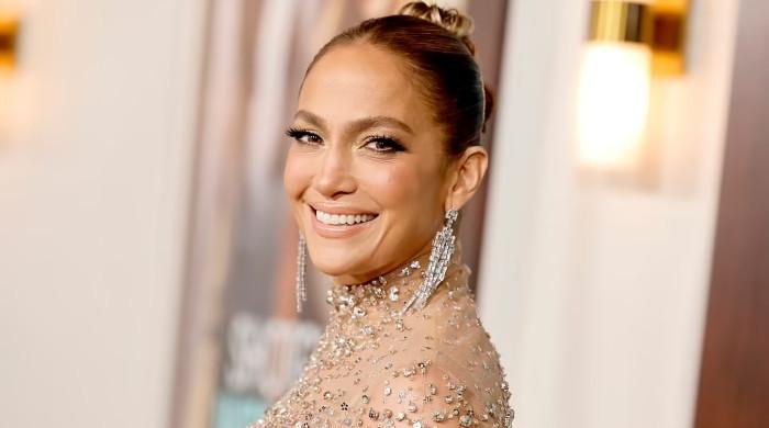 Jennifer Lopez turns heads in sheer gold dress at ‘Shotgun Wedding ...