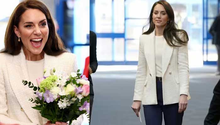 Kate Middleton appears in high spirit as she makes a surprise visit to ...