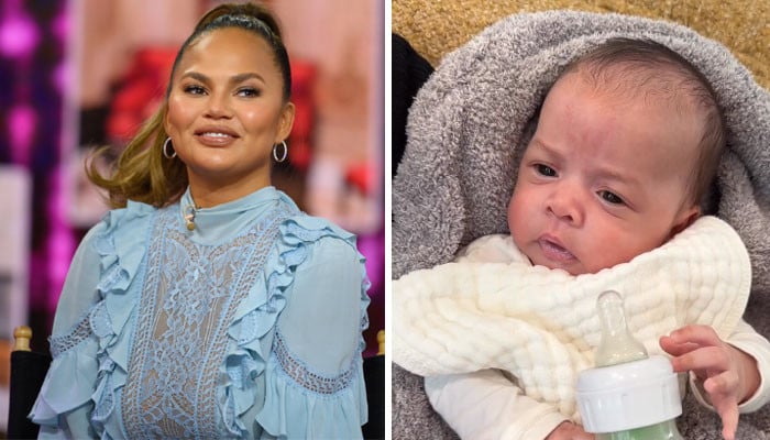 Chrissy Teigen’s daughter Esti gets ‘angel kisses’ from late baby Jack