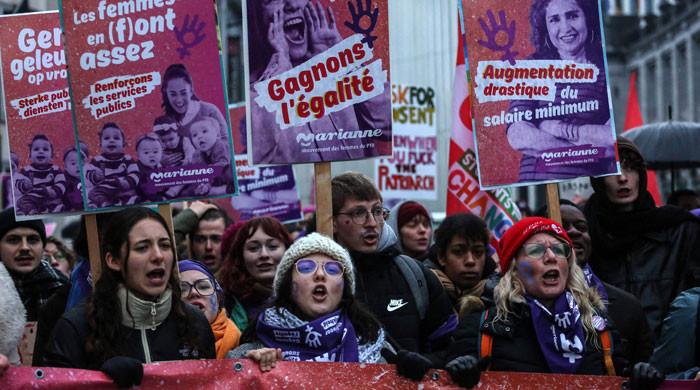 Women's Day: Thousands protest for rights across world cities
