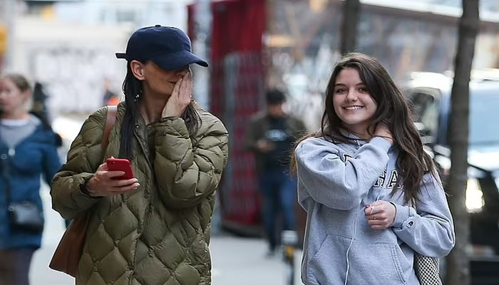 Katie Holmes enjoys strolling with daughter Suri Cruise in New York