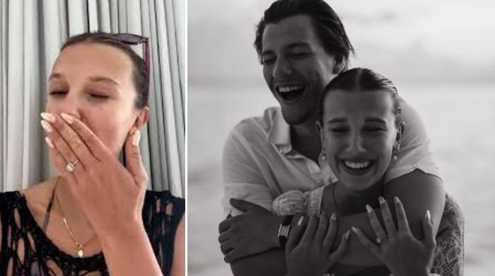 Millie Bobby Brown gives fans rare look at her engagement ring in new video