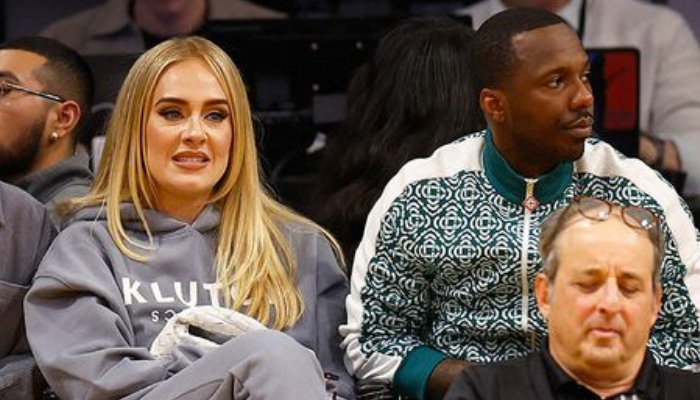 Adele shows off sporty side at LA game night with beau Rich Paul